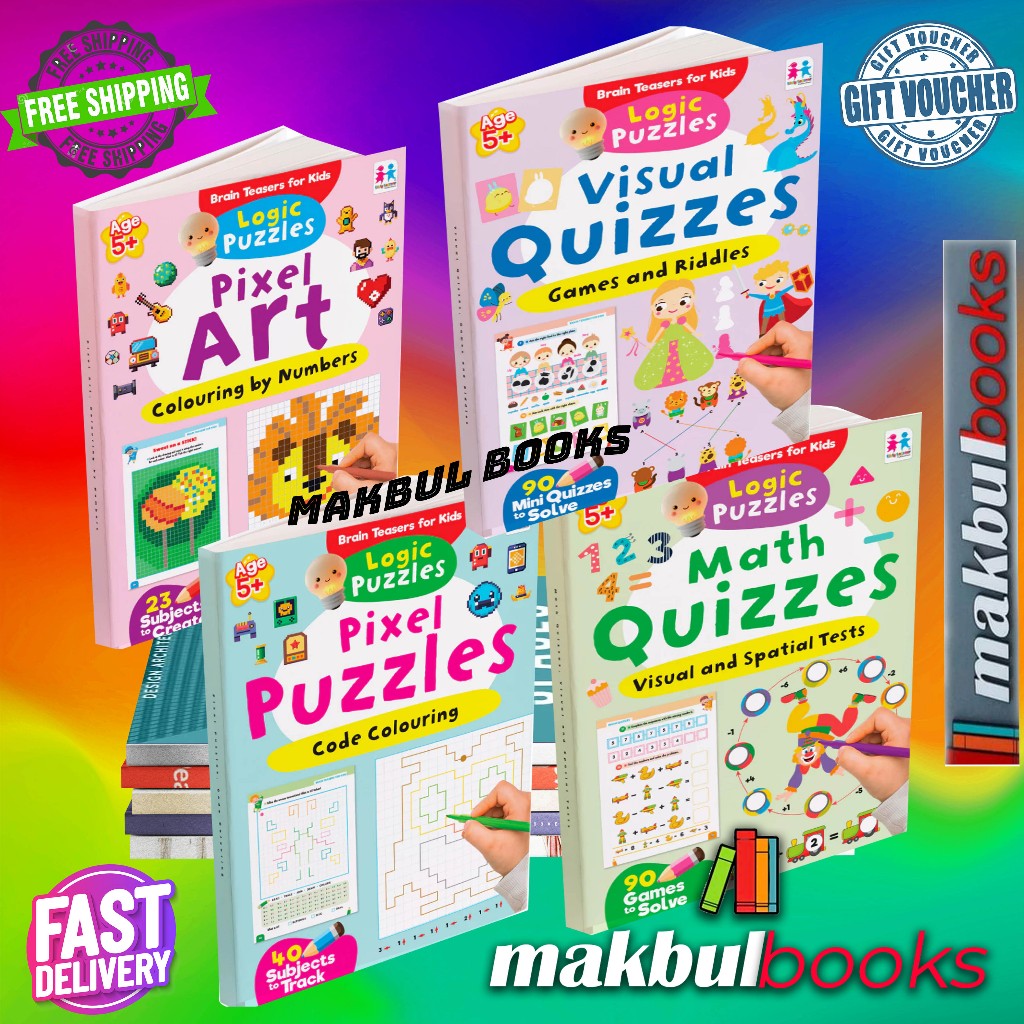 EDUKID: BRAIN TESERS FOR KIDS LOGIC PUZZLES BOOK SERIES | Shopee Malaysia