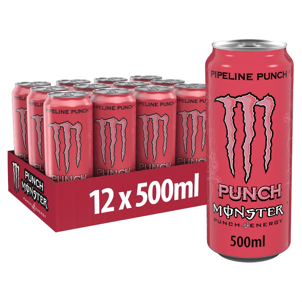 PUNCH MONSTER ENERGY PUNCH + ENERGY PIPELINE PUNCH 500ML X 12/24 (CAN ...