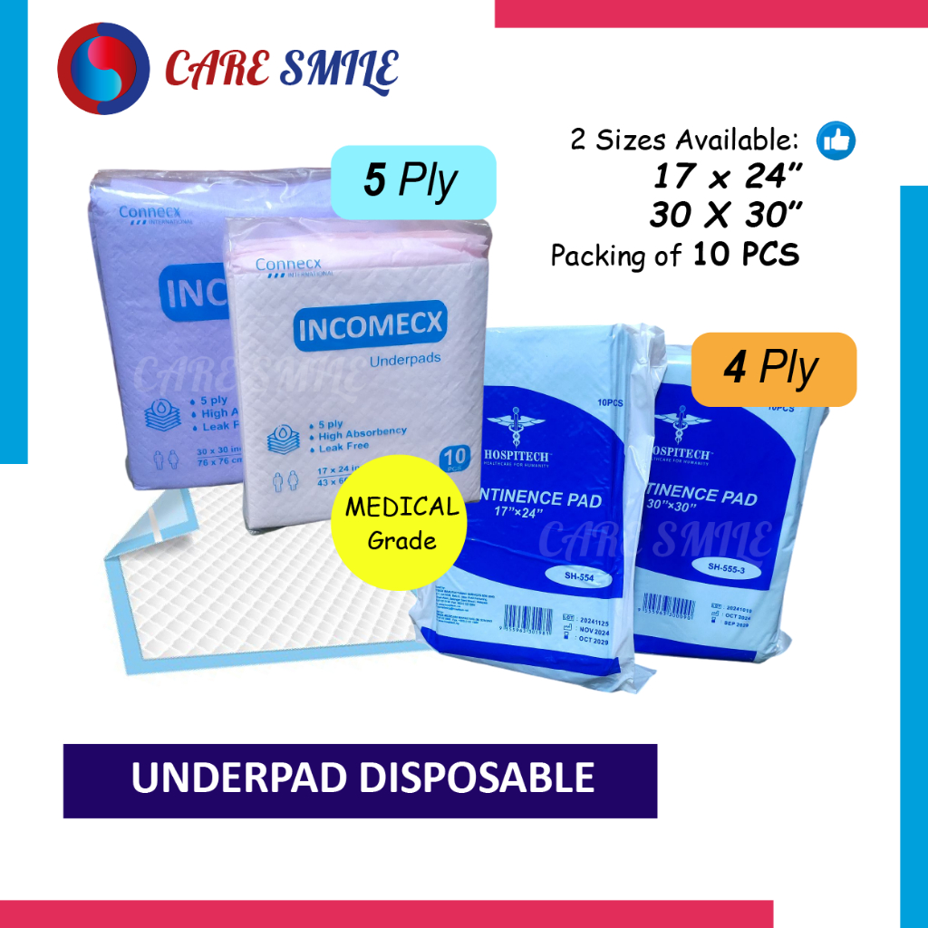 Underpad HOSPITECH PROTECT Absorbent 4 PLY (76.2cm x 76.2cm / 43cm x ...