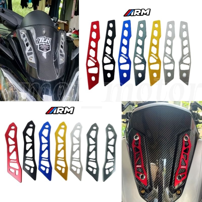 NMAX V1 NMAX V2 VISOR BRACKET ARUMI CNC WINDSHIELD BRACKET NMAX155 V1 ...