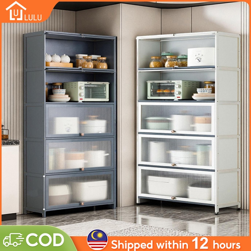 LULU Kitchen Cabinet Dapur Kabinet 3/4/5 Layers Microwave Oven Rack ...
