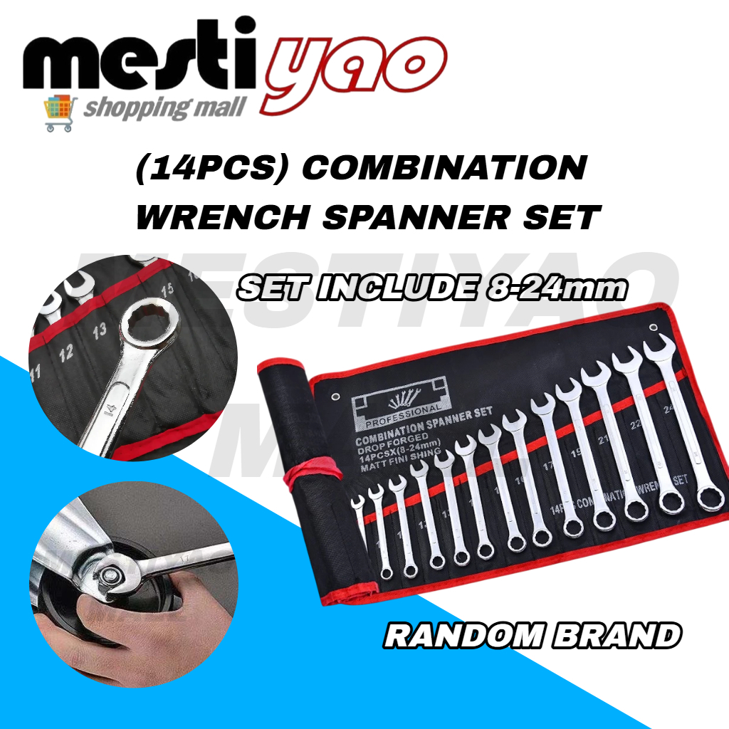 (14PCS) 8-24mm Combination Wrench Spanner Set (Random Brand)/Set Spanar Kombinasi | Shopee Malaysia