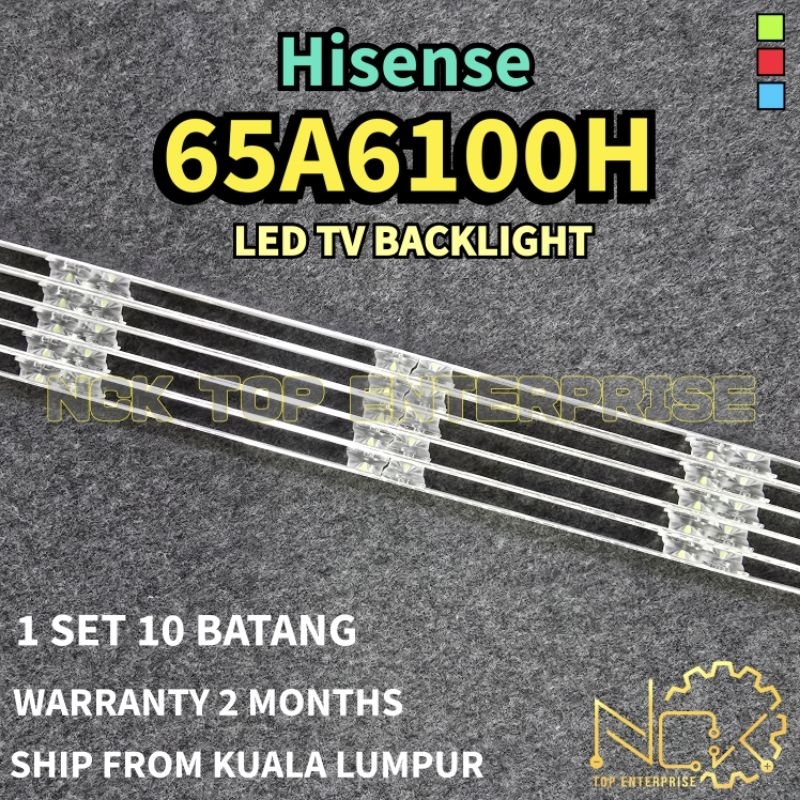 HISENSE 65A6100H TV LED BACKLIGHT BARU READY STOCK 65A6100 | Shopee ...