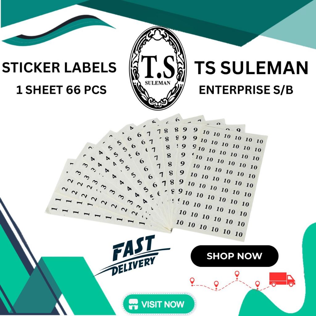 1 Sheet 66 PIECE Size Marking Code Sticker Labels Tags Clothing ...