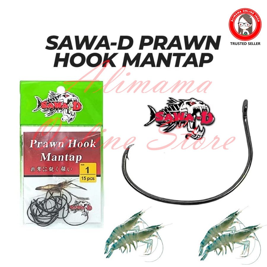 SAWA-D PRAWN HOOK MANTAP MATA KAIL UDANG MATA MAUT UDANG GALAH SAWAD ...