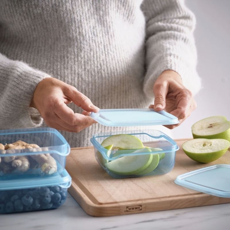 IKEA PRUTA Food Container, 3 pcs (Small Tupperware with same size ...