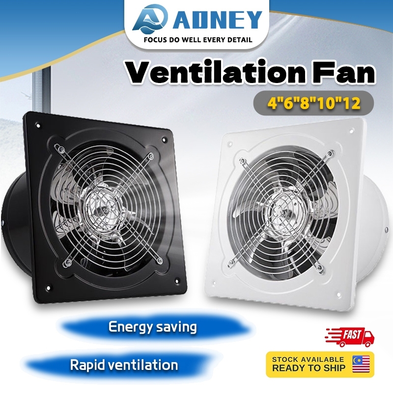 Ventilation Fan 4/6/8/10/12 inch Powerful Window Kipas Ekzos Fan ...