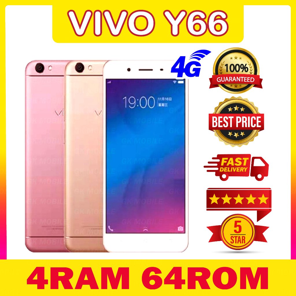 VIVO Y66 4GBRAM 64GBROM ANDROID 6 3000MAH BATTERY ML PUBG SEMUA BLH ...