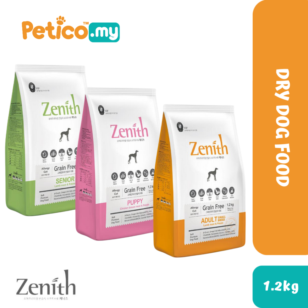 Zenith Dog 1.2KG & 3KG Soft Kibble Dry Dog Food (Small Breed / Puppy ...