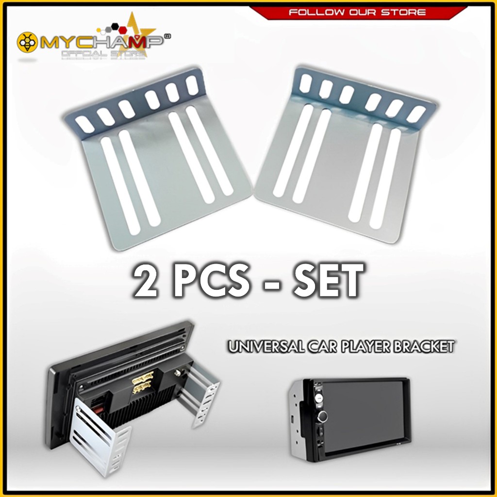 Universal Double 2 Din Car Radio MP5 Player Bracket Mount Holder Steel ...