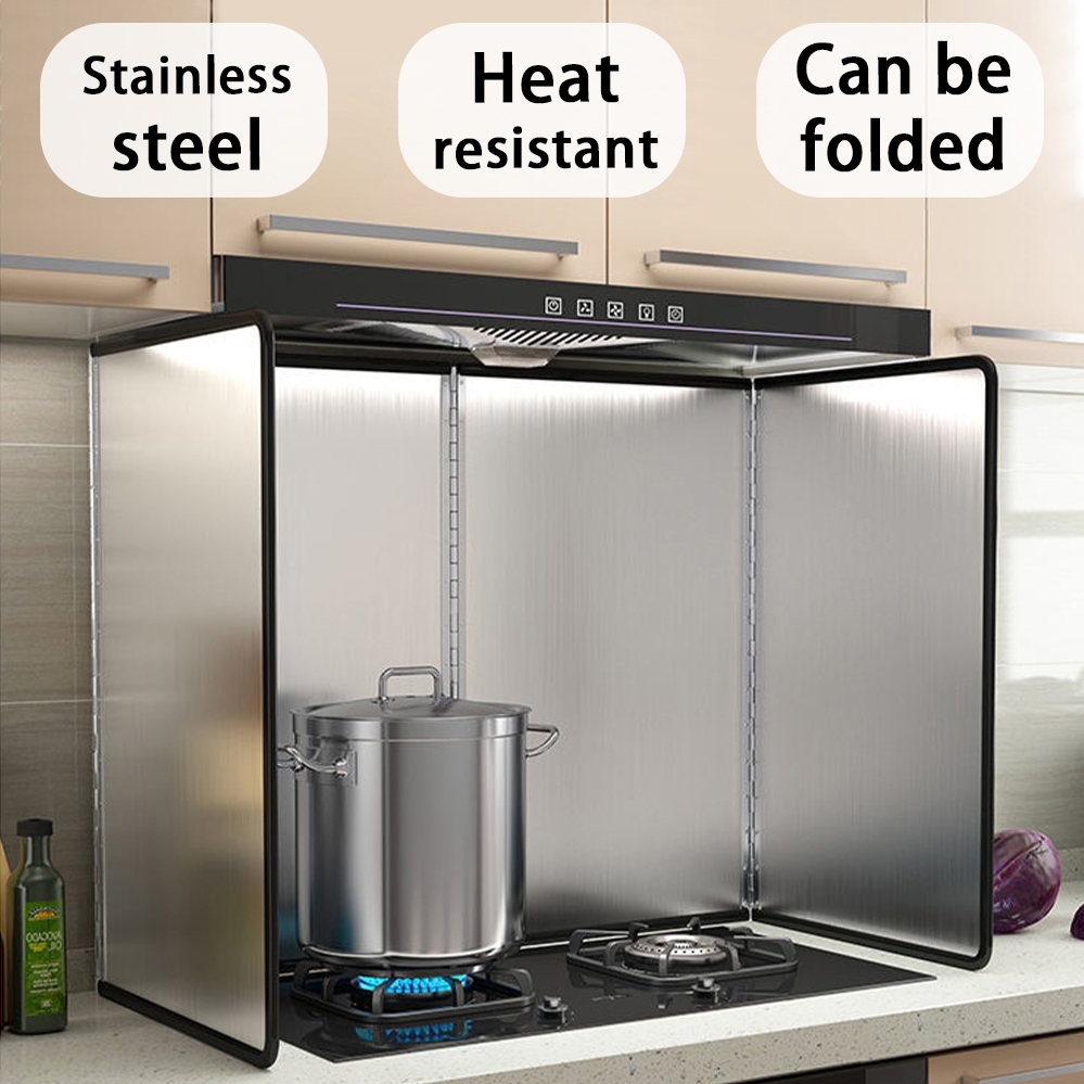 🔥Stainless Steel Foldable Oil Splatter Guard | Kitchen Splash Protector ...