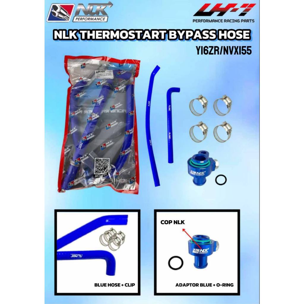 NLK PERFORMANCE RADIATOR HOSE THERMOSTAT BYPASS WITH ADAPTER Y16ZR R15 ...