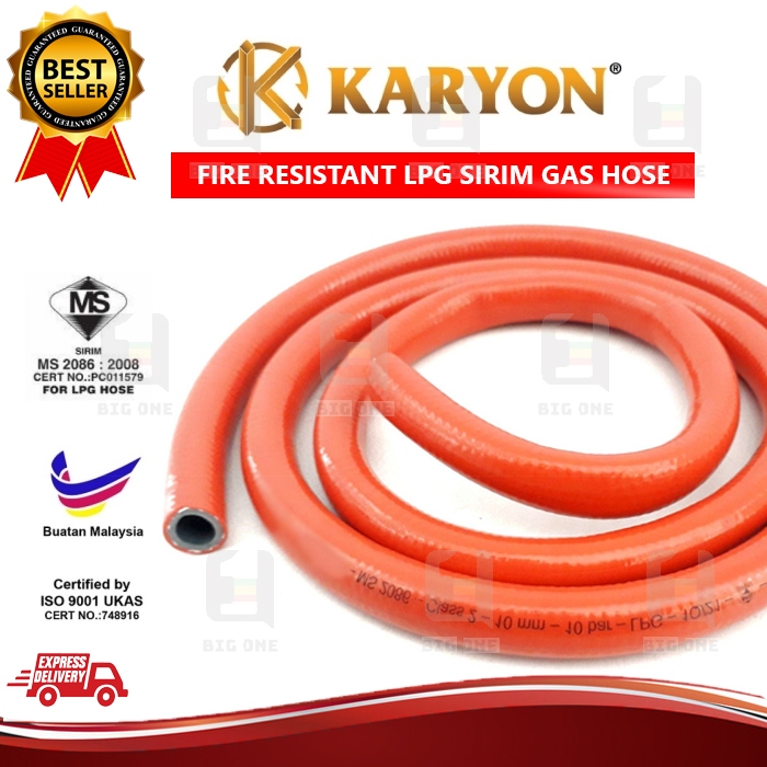 (1 METER LOOSE CUT) KARYON MALAYSIA SIRIM 3/8" 10MM LPG SIRIM GAS HOSE ...