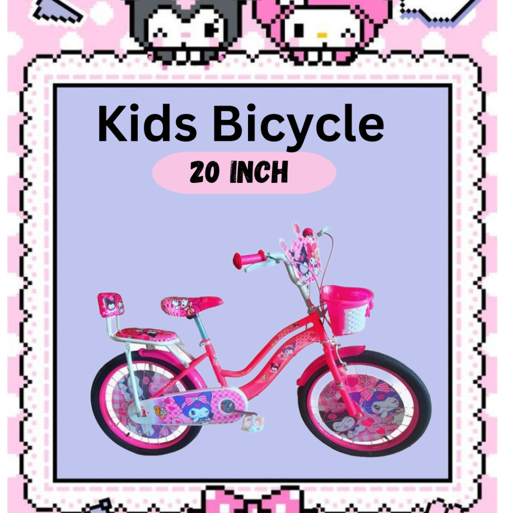 Kuromi 20 INCH Kids Bicycle Basikal Budak Kuromi Cartoon | Shopee Malaysia