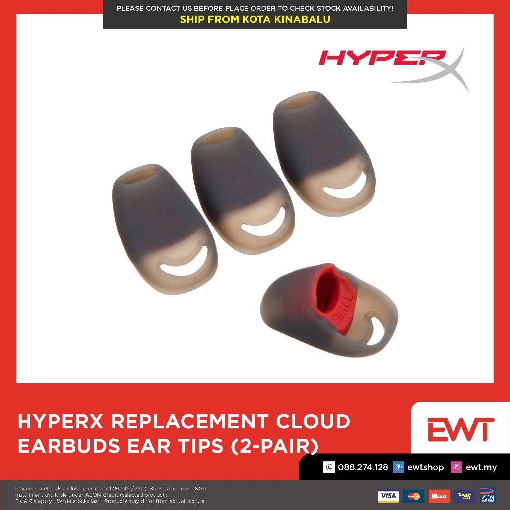 Kingston HyperX Cloud Earbuds Ear Tips (2 Pairs) 100% ORIGINAL | Shopee ...