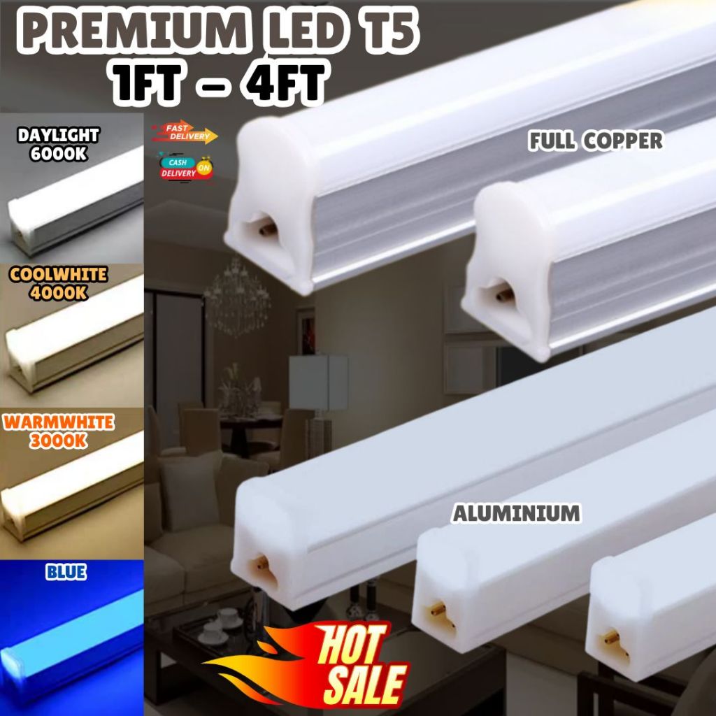 HIGH QUALITY LED T5 Tube Fluorescent Light Ceiling Fitting Curve Lampu LED T5 Lampu Plaster ...