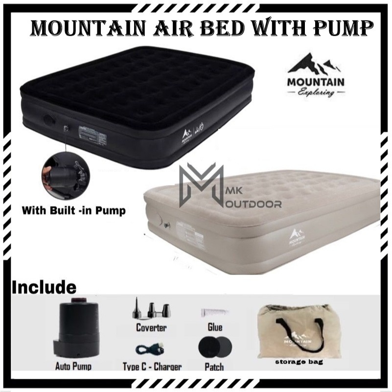 MOUNTAIN | Tilam Angin Auto Inflation Single Double Triple Air Bed 40cm ...