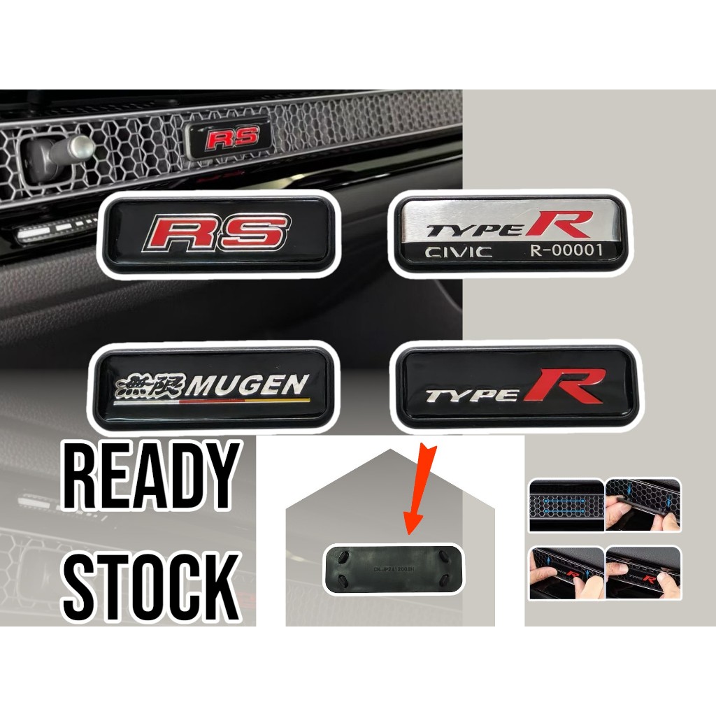 emblem clip dashboard honda civic fe new hondacivic fl5 honda fl1 type ...