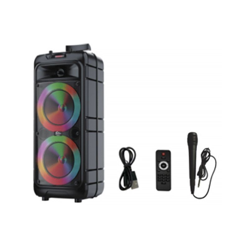 [Ready To Stock] ZQS-8211 8"Inch with Wired Mic LED Portable Super Bass Speaker Bluetooth/USB/TF ...