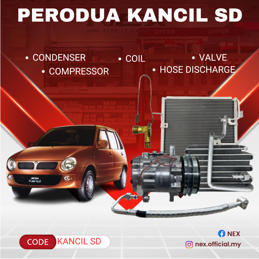 🔥PACKAGE BUNDLE PROMOTION🔥 PERODUA KANCIL SD CAR AIRCOND SET (SANDEN ...