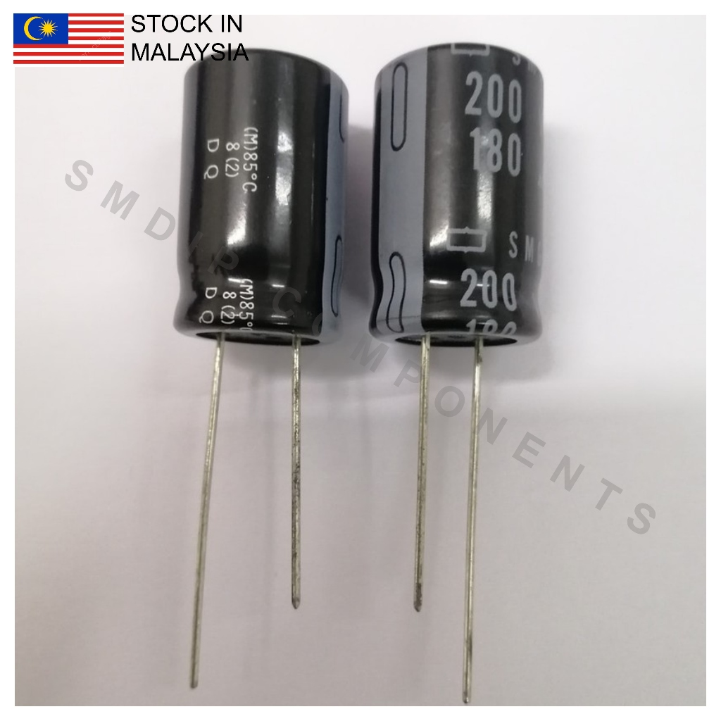 Japanese-Grade 180uF 200V 85°C, Radial Capacitor, 20mm x 26mm | Shopee ...