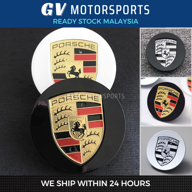 READY STOCK Porsche Rim Cap Wheel Logo Macan Cayenne Cayman Panamera ...