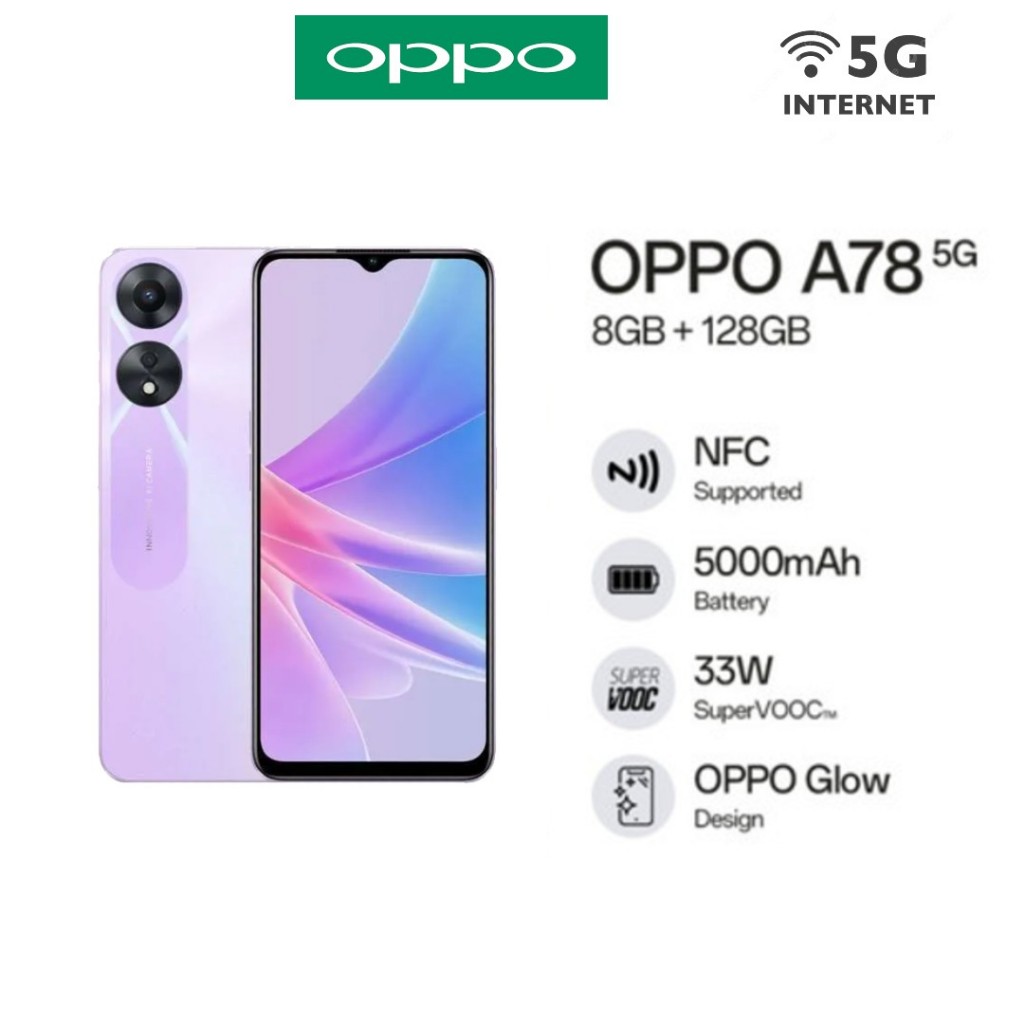 🔥 OPPO A78 5G EDISI TERKINI 🔥 8GB+8GB Extended RAM | 256GB ROM | 67W ...