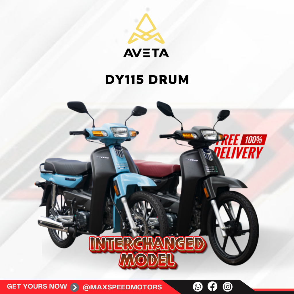 AVETA DY115 DRUM & DY90 INTERCHANGED MODEL | Shopee Malaysia