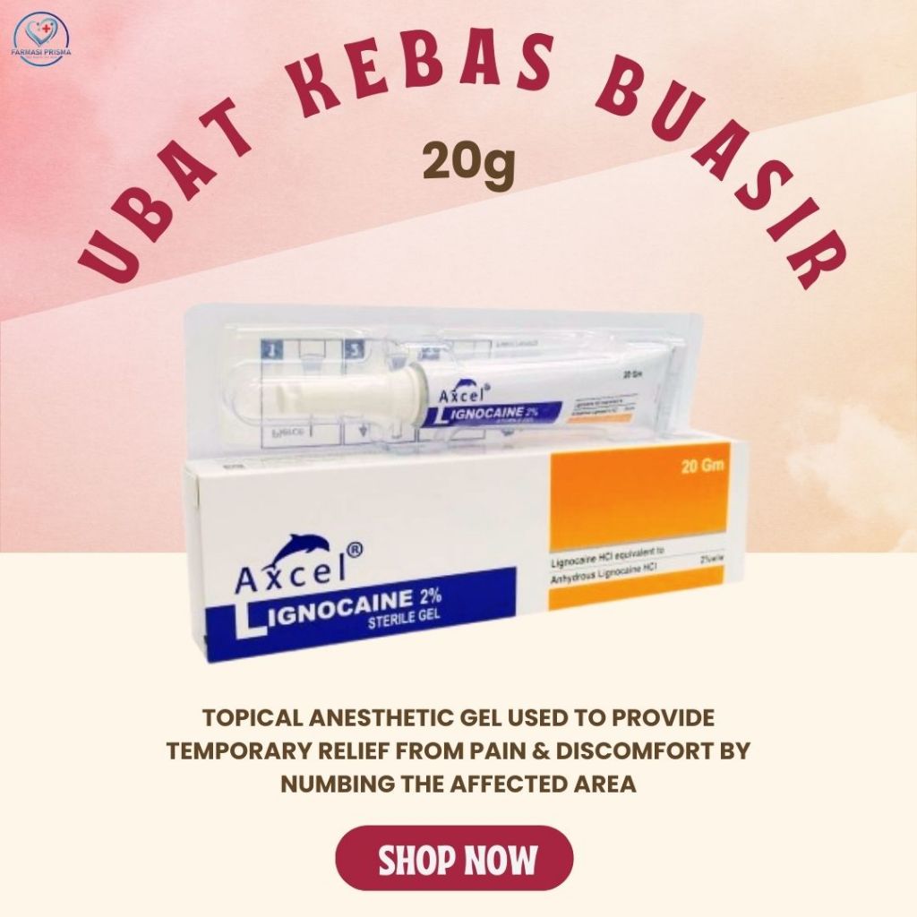 AXCEL NUMBING GEL / UBAT KEBAS BUASIR / HEMORRHOID / KEBAS LUKA/ TAHAN ...