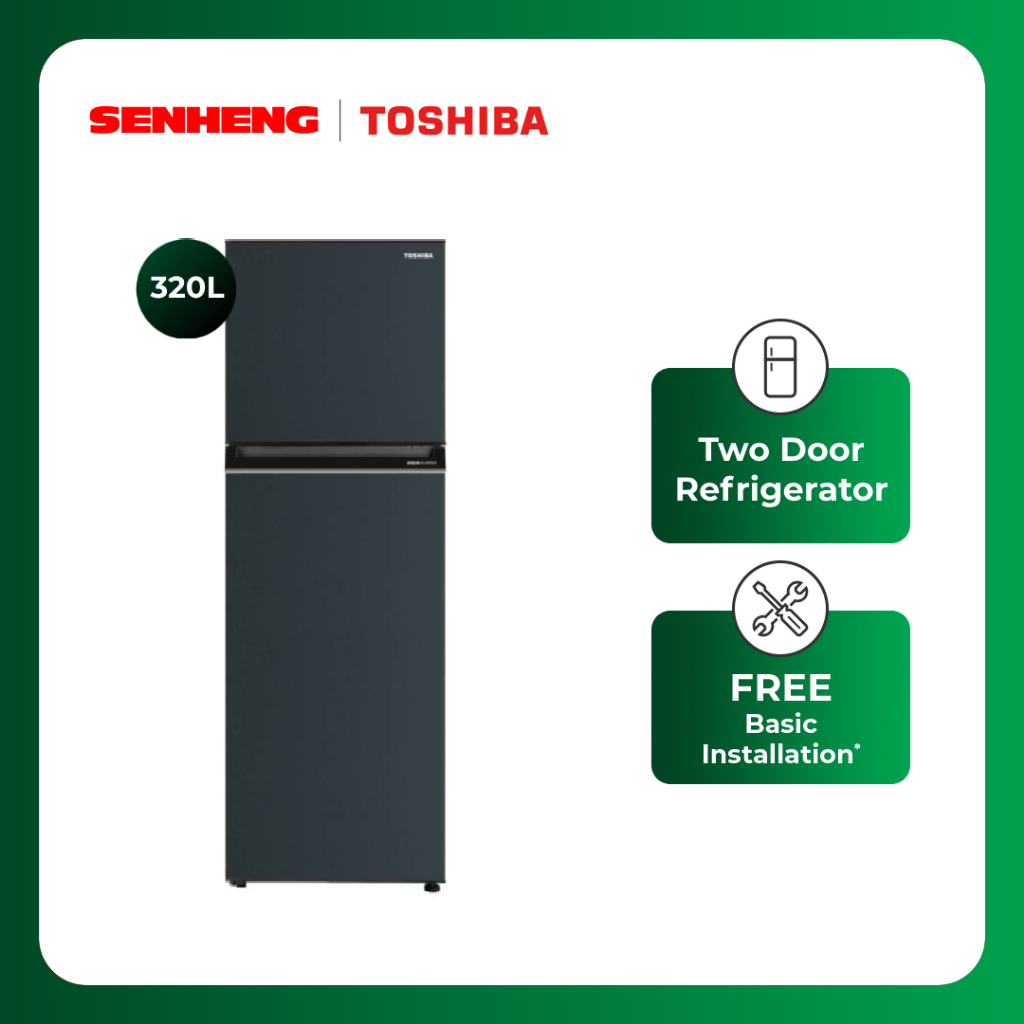 Toshiba 320L 2 Door Inverter Fridge Refrigerator Multi Airflow TSB ...