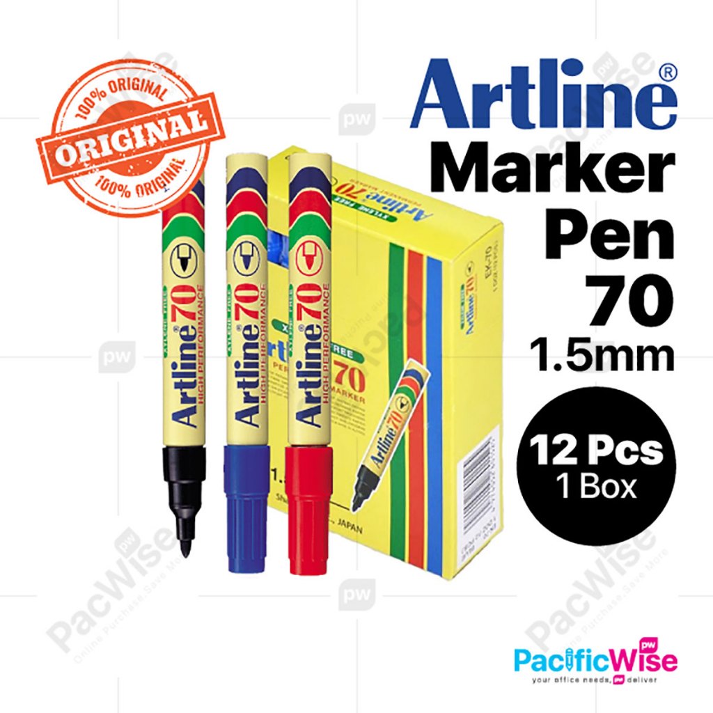 Artline / Hata 70 Permanent Marker Pen – Bullet Nib 1.5mm | 3 Colours ...