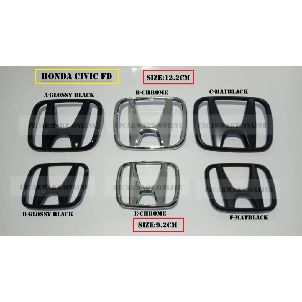 HONDA CIVIC FD EMBLEM LOGO - (ABS) | Shopee Malaysia