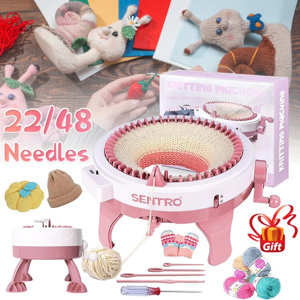 Knitting Machine 22/48 Needle DIY Hand Weaving Loom DIY Handcraft Tool ...