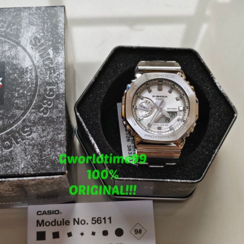 G-SHOCK ORIGINAL stainless steel GM-2110D-7A/GM-2110D-7ADR/GM-2110D/GM2110D | Shopee Malaysia
