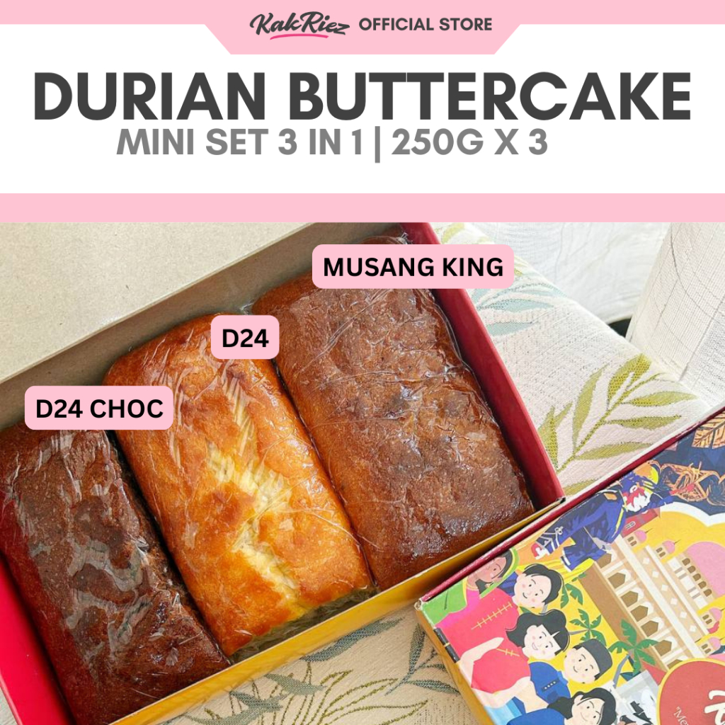 Kek Durian D24 Musang King Coklat 3 in 1 by KakRiez Moist Buttercake 3 ...