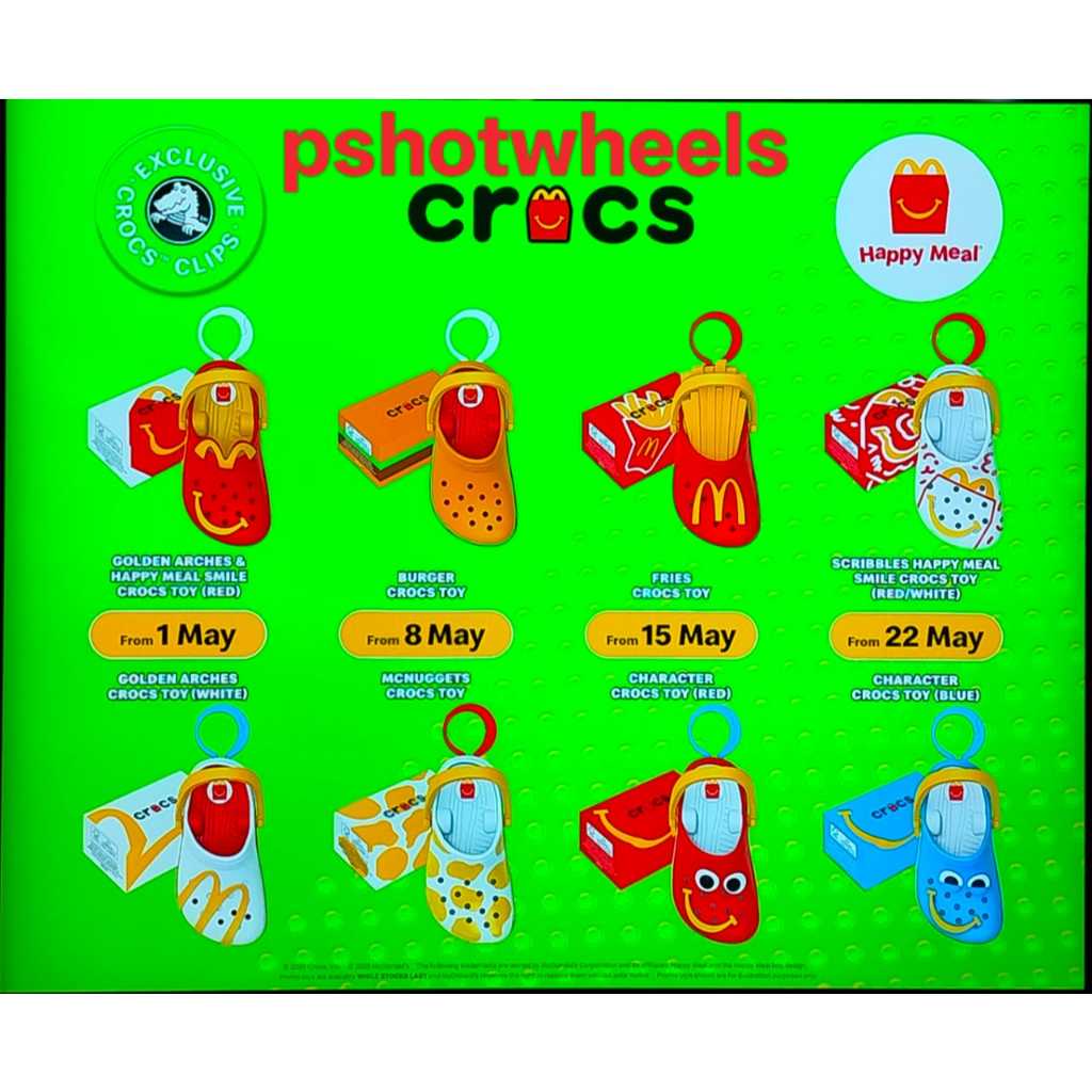 Mcd Mcdonalds Mcdonald's Mekdi Happy Meal Malaysia 麦当劳洞洞鞋 Miniature ...