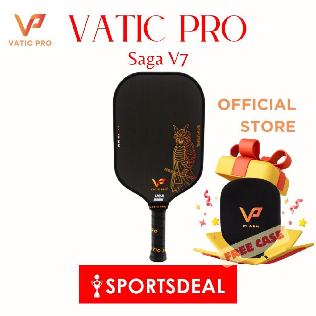 Vatic Pro Saga V7 16mm Pickleball Paddle (Includes Free Paddle Cover) | Shopee Malaysia