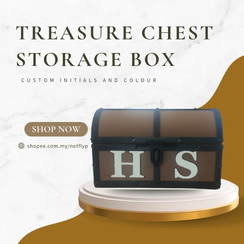 Treasure Chest Storage Box - Customisable 3D Printed | Shopee Malaysia