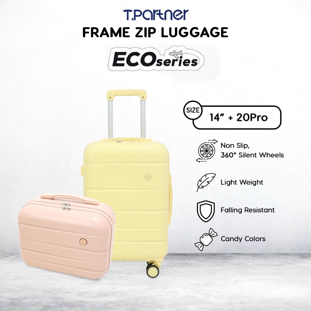 Tpartner [Falling Resistant] Frame Zip Luggage Lightweight Waterproof ...
