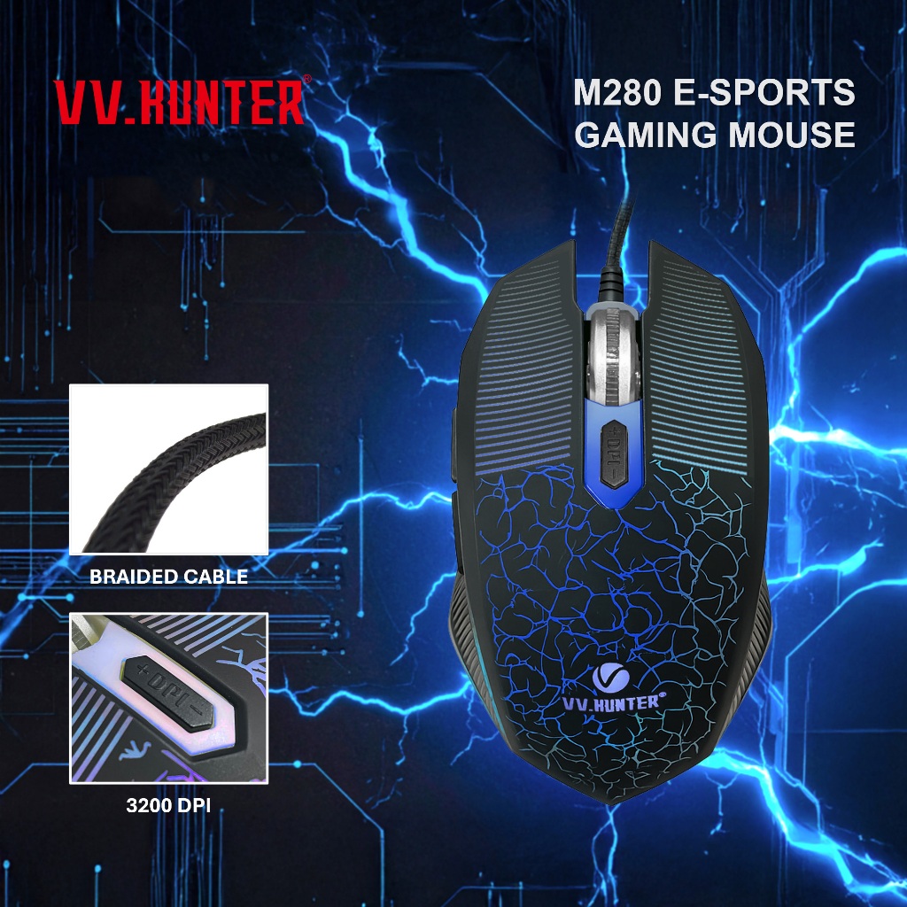 VV.Hunter M280 6 Buttons RGB Gaming Mouse- Budget/Esport | Shopee Malaysia