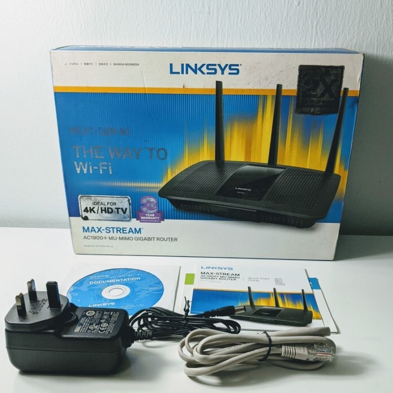 Refurbished Linksys EA7500 V2 AC1900 MU-MIMO Dual Band Max-Stream ...