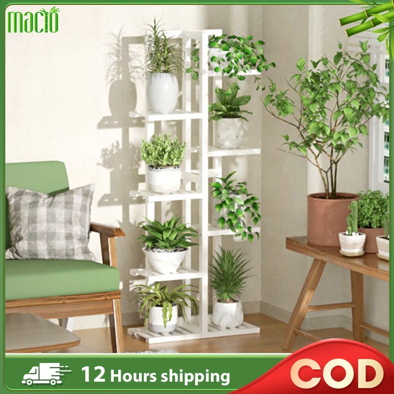 【In Stock】Bamboo Plant Rak Plant Stand Outdoor 5/6/7 Layers Rak Pasu ...