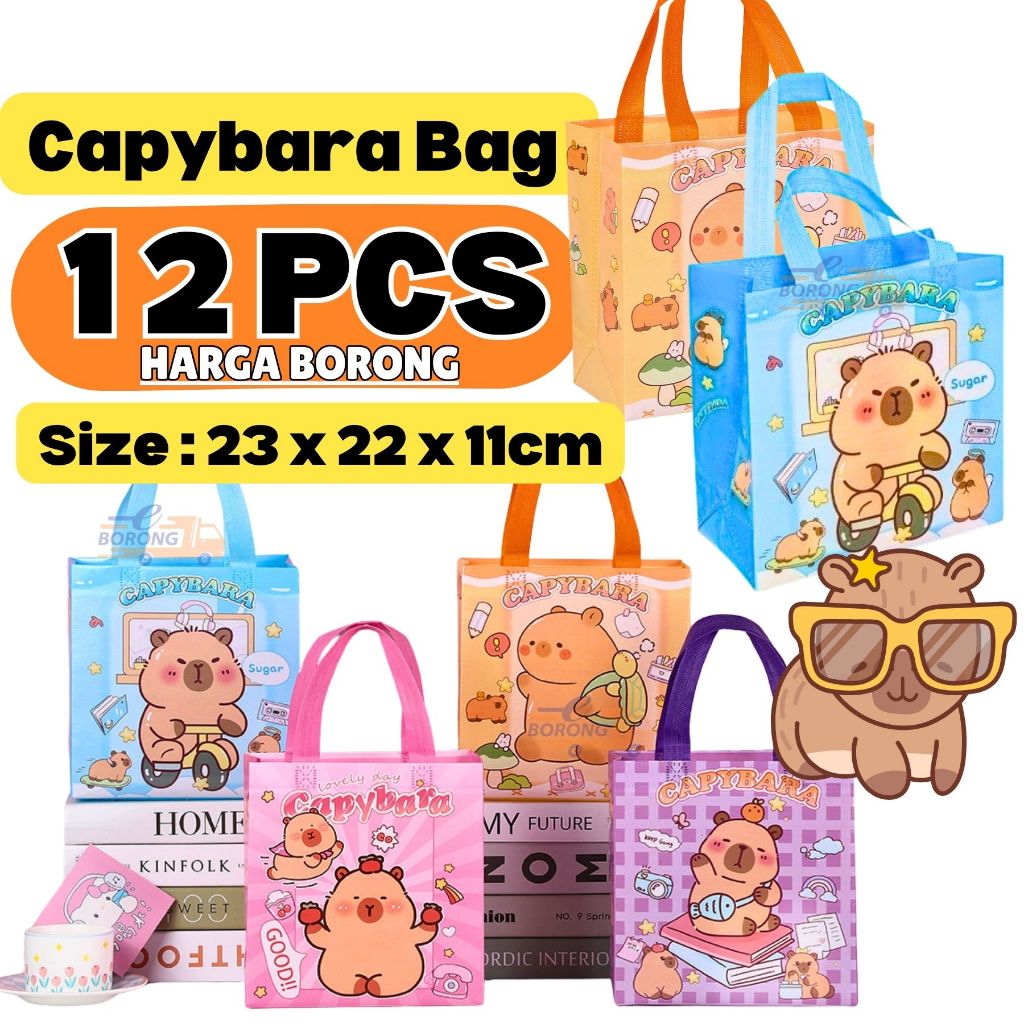 BORONG【12pcs】Goodies Bag Birthday For Kids Doorgifts Tote Beg Goodies ...