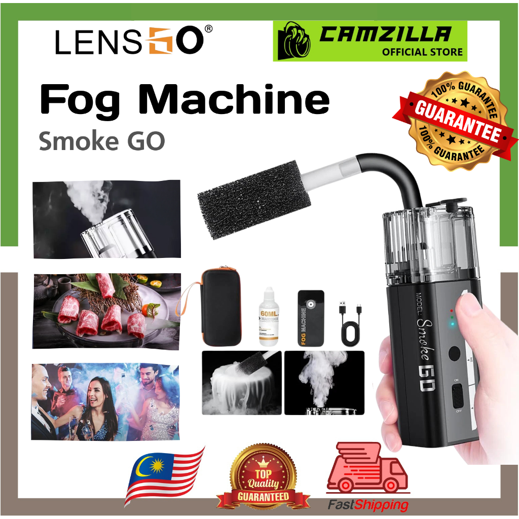 LENSGO Smoke GO 30W Portable Fog Machine Dry ice Smoke Stage Effect ...