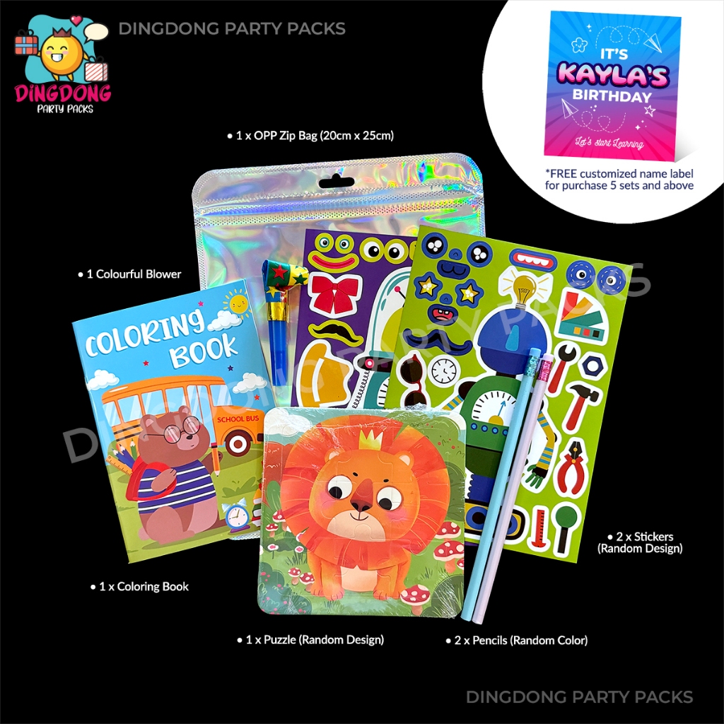 Kids Learning Kit Set - Birthday Party Pack / Goodie Bag / Gift Set ...