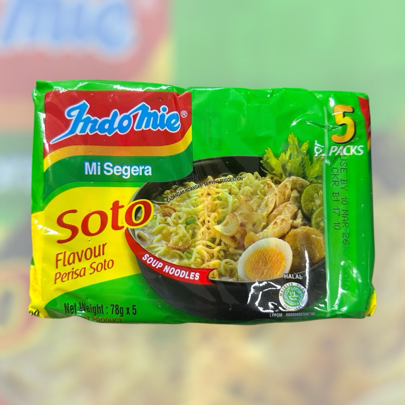 Indomie Soto Ayam 5 Pek | Mi Segera Rasa Sup Ayam Bercili & Limau ...