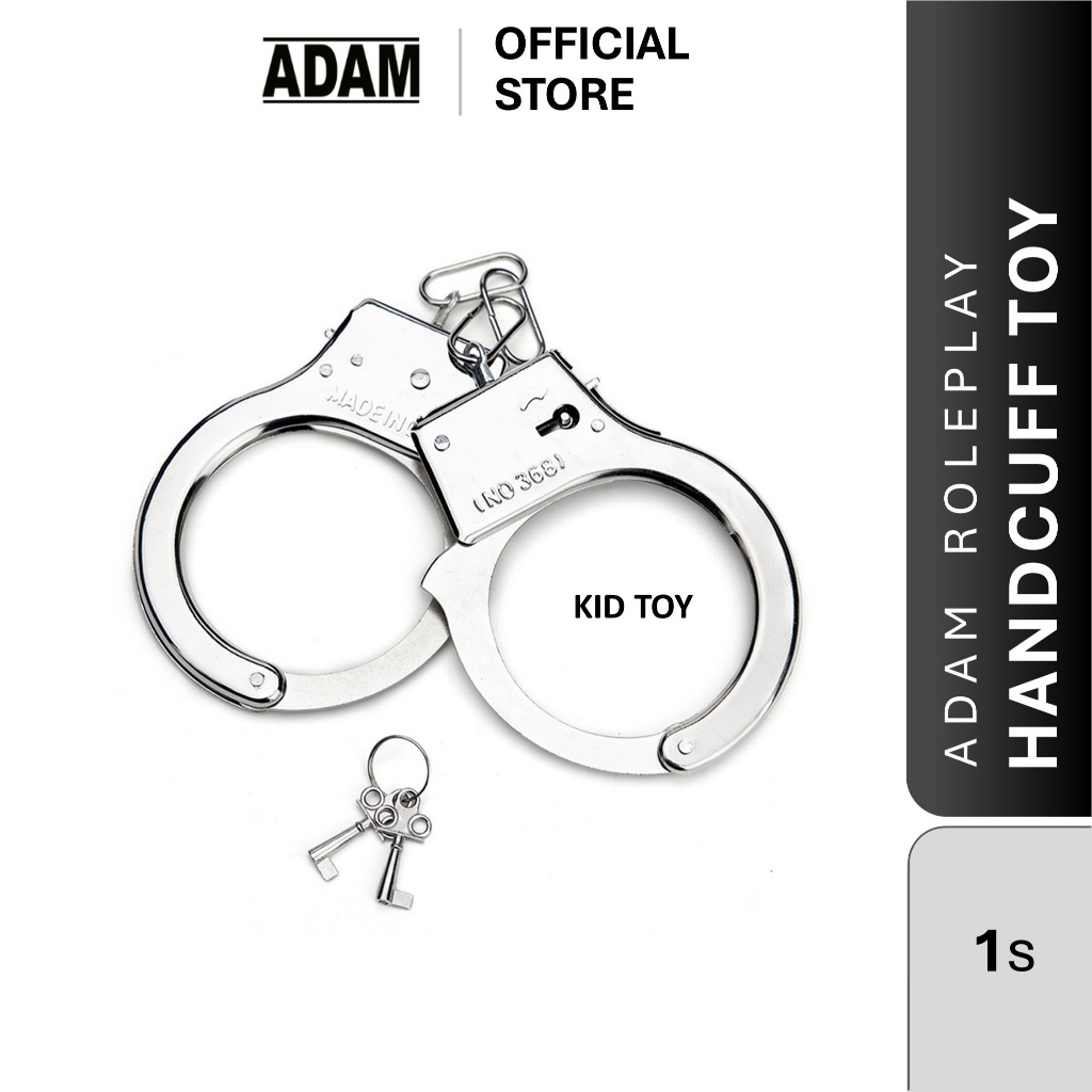 Adam toy hand cuff Handcuff police toy set toy role play toy gari polis ...