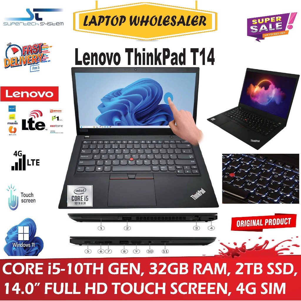 Lenovo ThinkPad |T14 | T490 | T480s | T470s | (Core i5-11 Gen, Core i5 ...