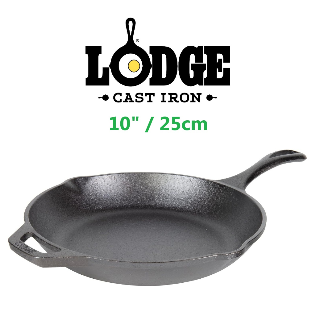 Lodge Cast Iron Chef Collection Skillet Pan (10" / 25cm) - Use in Oven ...