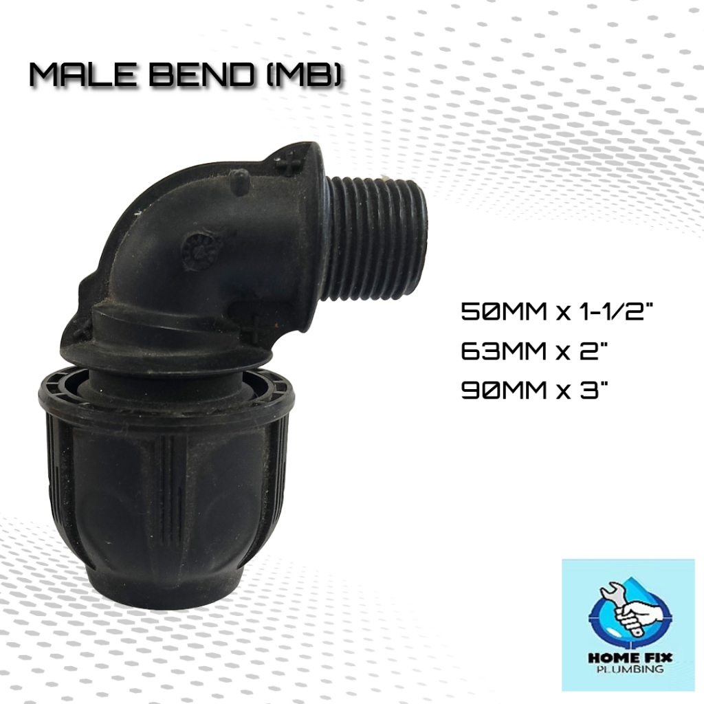 POLY MALE BEND (MB) (50MM, 63MM, 90MM) | Shopee Malaysia